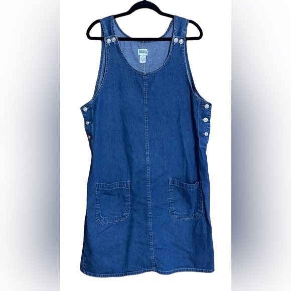 Basic Editions | Dresses | Vintage Basic Editions Plus Denim Jumper Sz ...